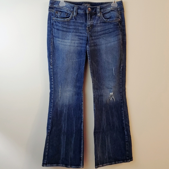 Silver Jeans | Jeans | 3233 Womens Silver Jeans Distressed Rips Boot ...